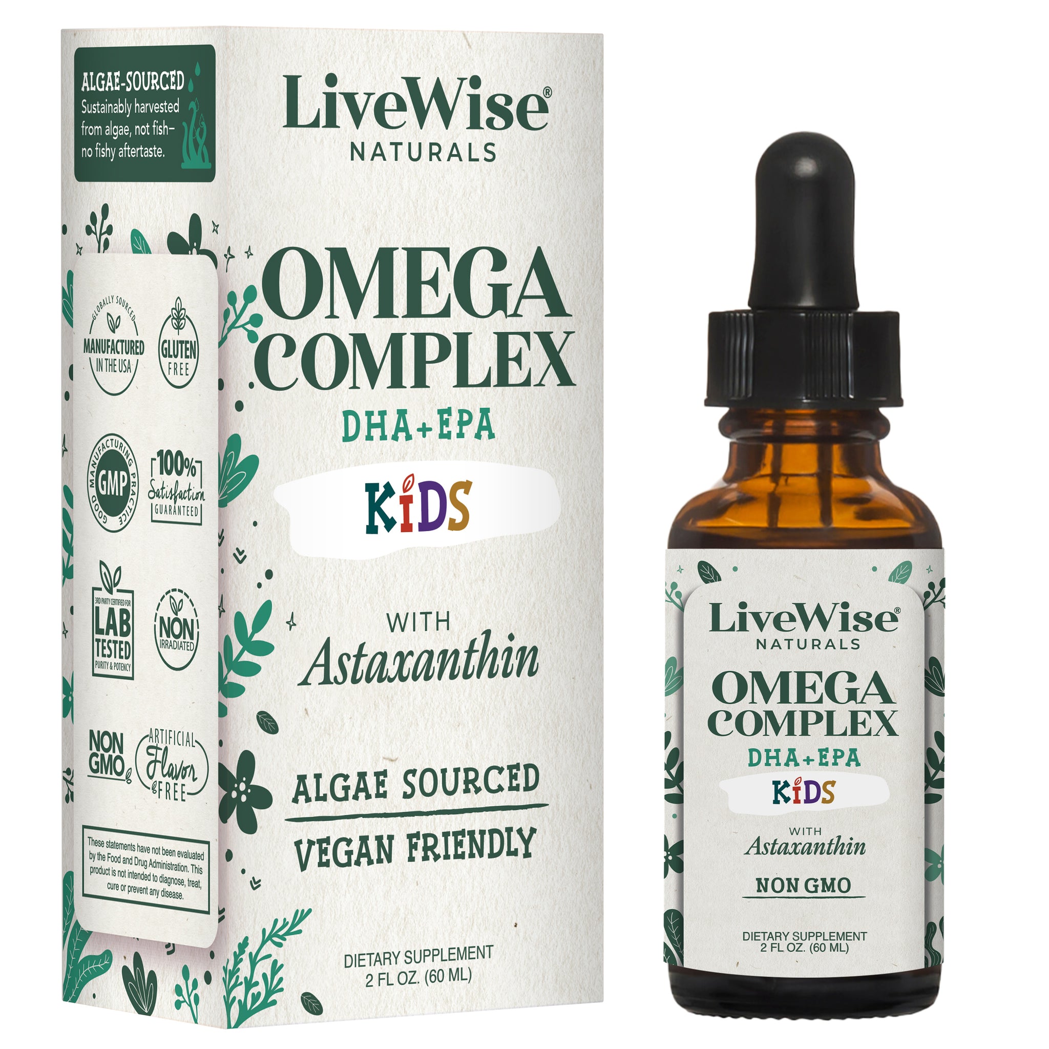 Omega Complex Drops for Kids – DHA & EPA for Brain & Heart Health ...