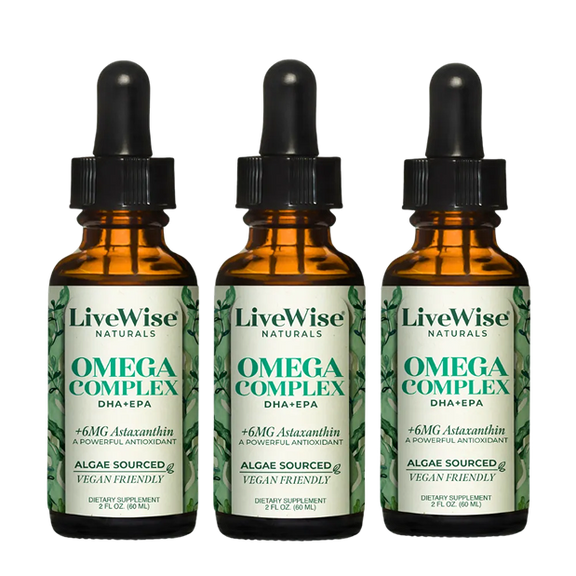 Omega Complex 3-Pack – Plant-Based DHA & EPA for Brain, Heart & Eye He ...